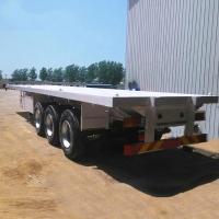 China Light Duty Grade 5.5 Tons 3 Axle 40 FT Flat Semi-Trailer for Heavy Transport Container for sale