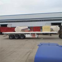 China Light Duty Grade 5.5 Tons 3 Axle 40 FT Flat Semi-Trailer for Heavy Transport Container for sale