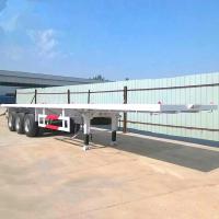 China Light Duty Grade 5.5 Tons 3 Axle 40 FT Flat Semi-Trailer for Heavy Transport Container for sale