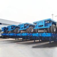 China 1820mm Tread 4 Axis Flat Semi-Trailer Trailer Transport for Heavy Duty Loads for sale