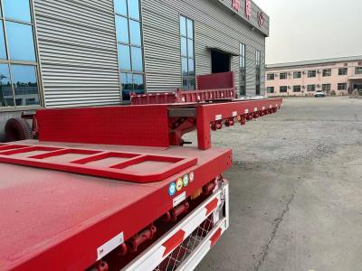 China ABS Anti-lock Braking System Steel Pull-out 3-Axis Flat Semi-Trailer for Transportation for sale