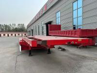 China ABS Anti-lock Braking System Steel Pull-out 3-Axis Flat Semi-Trailer for Transportation for sale