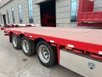 China ABS Anti-lock Braking System Steel Pull-out 3-Axis Flat Semi-Trailer for Transportation for sale