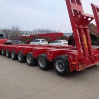 China Truck Trailer 3 Axle 40t 60t Semi-Trailer for Africa Steel Flatbed Flat Bed Container Semi Trailer Tipper for sale