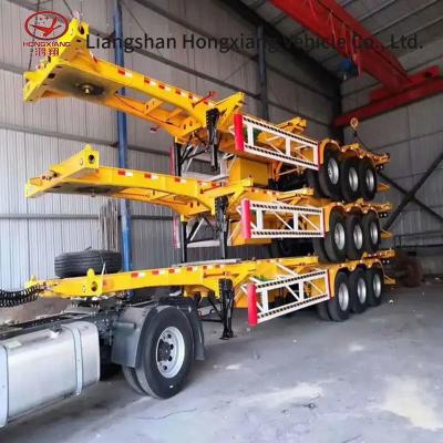 China Skeleton Semi-Trailer Port- Flatbed Chassis Trailer with ABS Anti-lock Braking System for sale