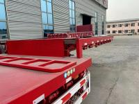 China 20FT 40FT Double Flatbed Container Trailer Flat Bed Trailer for Loading Capacity for sale