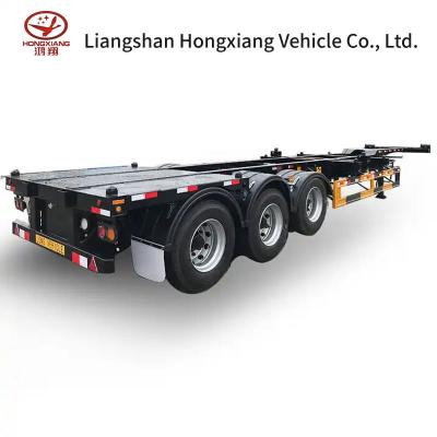 China 5.5 Tons Truck Container Skeleton Semi-Trailer with Multi-link Suspension Systems for sale