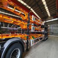 China ABS Anti-lock Braking System Extendable Sliding Mobile Container Skeleton Semi-Trailer for sale