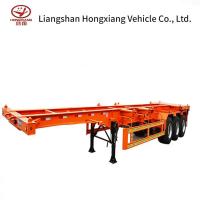 China 40FT Container Chassis Trailer with Steel Skeleton Semi-Trailer and 8/12/16 Tires for sale