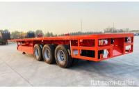 China 3 Axle 8.12.16 Tire Number Flatbed Flat Bed Container Semi Trailer Used Truck Trailer for sale