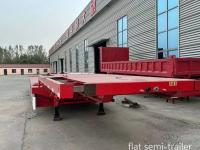China Building Materials and Agricultural Equipment 13m Trailer Flat Bed with 8.12.16 Tires for sale