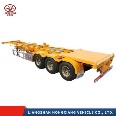 China Colour Skeleton Semi-Trailer with Container Transport and 1820mm Tread for sale