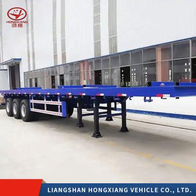 China Flatbed Shipping Container Semi-Trailer 5.5 Tons Capacity for Trailers Manufacture for sale