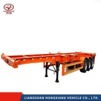 China Grade Medium Duty 40FT Skeleton Container Chassis Trailer with Dual Line Braking System for sale