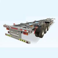 China Trailers Manufacture Dual Line Braking System Skeleton Container Semi Trailer Truck for sale