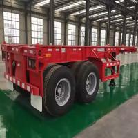 China Skeleton Container Semi Truck Trailers for Customization and Dual Line Braking System for sale