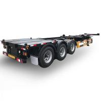 China 8/12/16 Tire Number Container Chassis 2 Axles Shipping Container Skeleton Trailer with 1 for sale