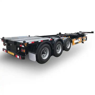 China 8/12/16 Tire Number Container Chassis 2 Axles Shipping Container Skeleton Trailer with 1 for sale