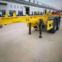 China 3 Axle Drawbar Towing Dolly Skeleton Full Truck Trailer with Dual Line Braking System for sale