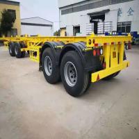 China 3 Axle Drawbar Towing Dolly Skeleton Full Truck Trailer with Dual Line Braking System for sale
