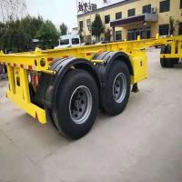 China 3 Axle Drawbar Towing Dolly Skeleton Full Truck Trailer with Dual Line Braking System for sale