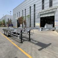 China Self-dumping 3 Axles Evergrow Skeleton Semitrailer Cargo Transport Container Carrier for sale