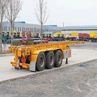 China Immobilize Semi-Trailer 3 Axle Flatbed Semi-Trailer Container Transport Semi Trailer for sale