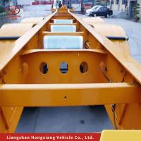 China Immobilize Dual Line Braking System 5.5 Tons Galvanized Dock Skeleton Semi Trailer for sale