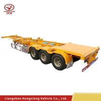 China Immobilize Dual Line Braking System 5.5 Tons Galvanized Dock Skeleton Semi Trailer for sale