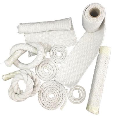China High Temp Ceramic Fiber Products / Ceramic Fiber Rope Textile Cloth Tape For Furnace for sale