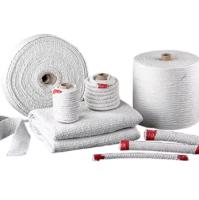 China 1260°C White Ceramic Fiber Textile Fabric Rope Tape Cloth With Stainless Steel Reinforcement for sale