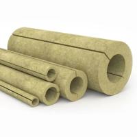 China 1000mm Rock Wool Pipe Insulation For Steam Pipes Hot Water Pipelines for sale