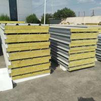 China Fireproof Rock Wool Sandwich Panel - Galvanized Steel Insulated Board for Roof, Wall & Partition for sale