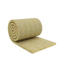 China Eco-Friendly 50MM 100kg/m3 Rock Wool Blanket Thermal Insulation Mineral Wool Blanket for Building Wall HVAC Metal Roof for sale