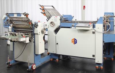 China High Speed Leaflet Paper Folding Machine 480mm Width Gear Driving Type for sale