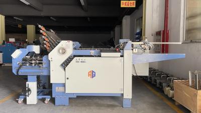 China 480mm Width Cross Fold Paper Folding Machine With 10 Buckle Plate And Knife Folder for sale