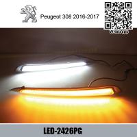 China Peugeot 308 DRL LED Daytime driving turn signal Lights lamps aftermarket for sale