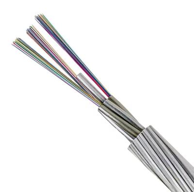 China Customized Central Tube OPGW Fiber Optic Cable With PE Jacket For FTTH FTTB FTTX Network for sale