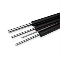 China FTTH Drop Cable 2 Core G657A2 Fiber 3 Steel Wire LSZH Jacket Fiber Optic Cable for sale