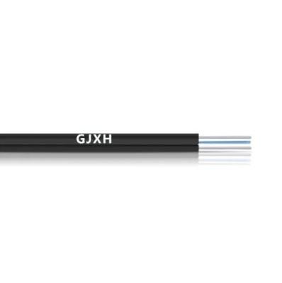 China 2 Cores Single-Mode With 2 Parallel FRP FTTH GJXH Drop Fiber Optical Cable for sale
