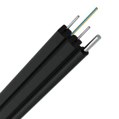 China FIBER OPTIC 4 CORE 2km FTTH DROP CABLE SINGLE MODE FIBER OPTIC CABLE for sale