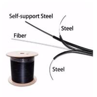 China FIBER OPTIC 4 CORE 2km FTTH DROP CABLE SINGLE MODE FIBER OPTIC CABLE for sale