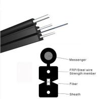 China Outdoor 1 Core 2 Core 4 Core Steel Wire Drop Fiber Optic Cable For FTTH for sale
