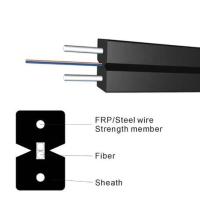 China Outdoor 1 Core 2 Core 4 Core Steel Wire Drop Fiber Optic Cable For FTTH for sale
