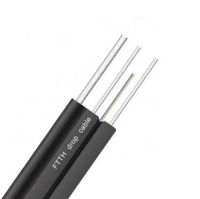 China Steel Wire Outdoor 1core 2cores 4cores Self Supporting G657a1 G657a2 9/125 FTTH Drop Cable for sale