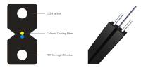 China Butterfly Shaped FTTH Indoor Fiber Cable for sale