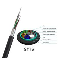 China 24 Core Aerial Outdoor Fiber Optic Cable Multi Loose Tube Corrugated Steel Armored for sale