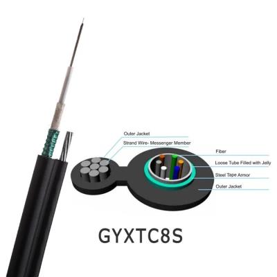 China GYXTC8S  Outdoor Fiber Optic Cable Central Tube Self Support Armored Aerial  cable for sale