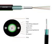 China Good price for 216 Core Single mode Outdoor Rated Fiber Optic Cable , Armored Om3 Fiber Optic Cable Gyts for sale