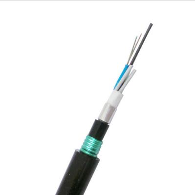 China 4 Fibers Armored Fiber Optic Cable GYTS53 Direct Buried Stranded Loose Tube Armored Cable for sale